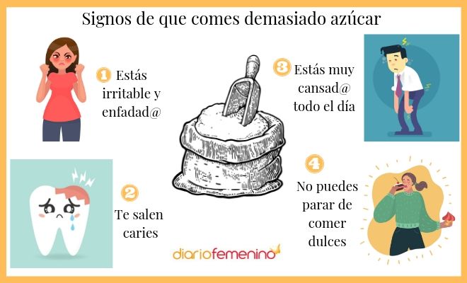 Estos 6 signos demuestran que estás comiendo demasiado azúcar