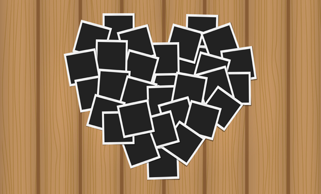 Corazón elaborado con fotos para San Valentín – Un cuaderno para la ...