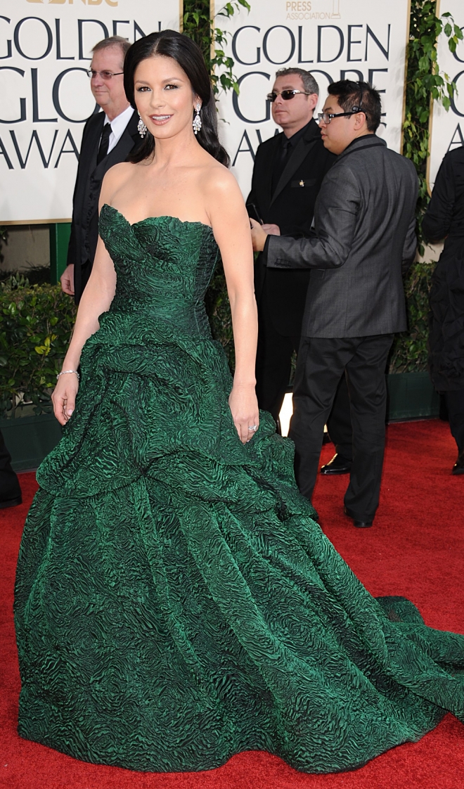 Catherine Zeta Jones, radiante de verde