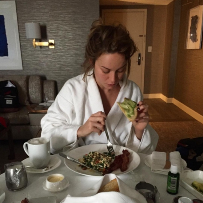 Oscars 2016 en Instagram: el desayuno de Brie Larson