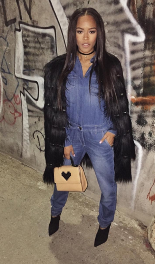 Serayah McNeill, look denim